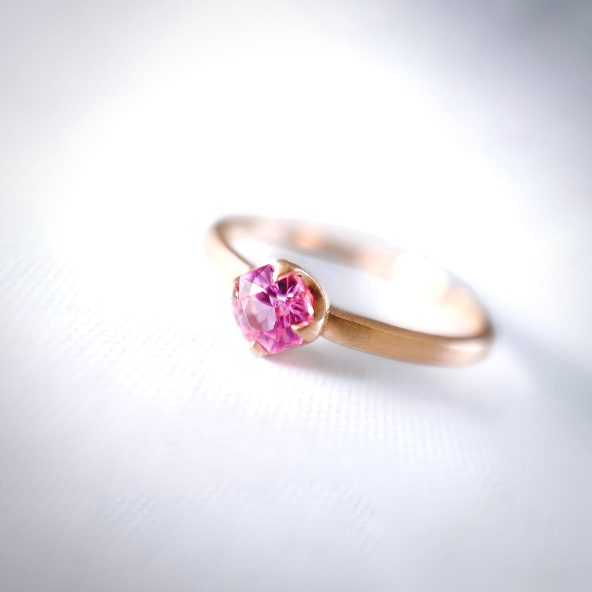 Octagon Pink Sapphire Pinky Ring – ANDROMEDA